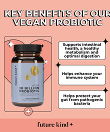 Vegan Probiotics Digestion Supplement (30 Billion CFUs) – Future Kind